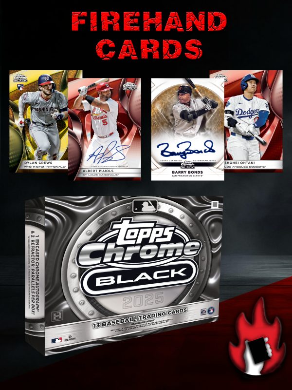 Firehandcards | 2025 Topps Chrome Black Baseball 12 Box Case Break PYT #4