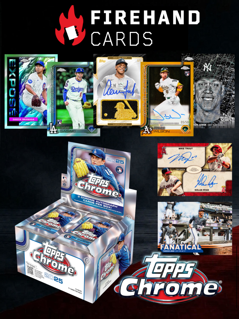 Firehandcards | 2025 Topps Chrome Baseball Jumbo 8 Box Case Break PYT #2