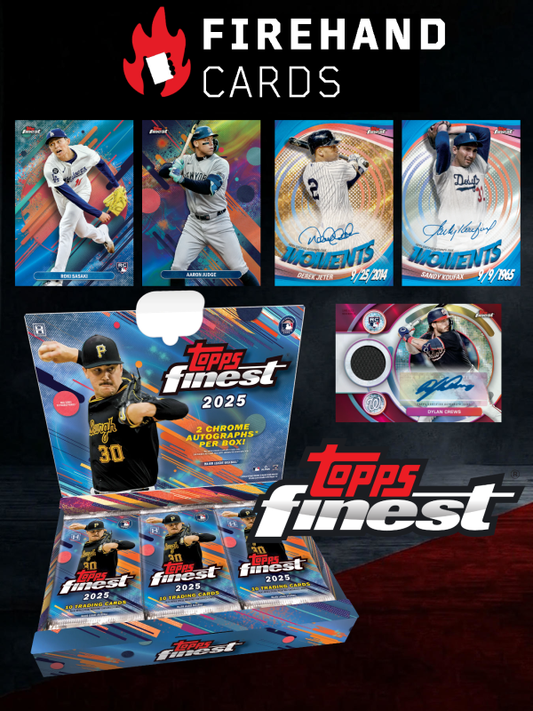 Firehandcards | 2025 Topps Finest Baseball Hobby 8 Box Case Break PYT #8