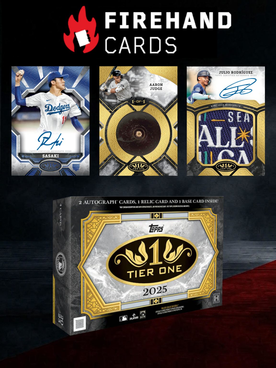 Firehandcards | 2025 Topps Tier One Baseball 12 Box Case Break PYT #2